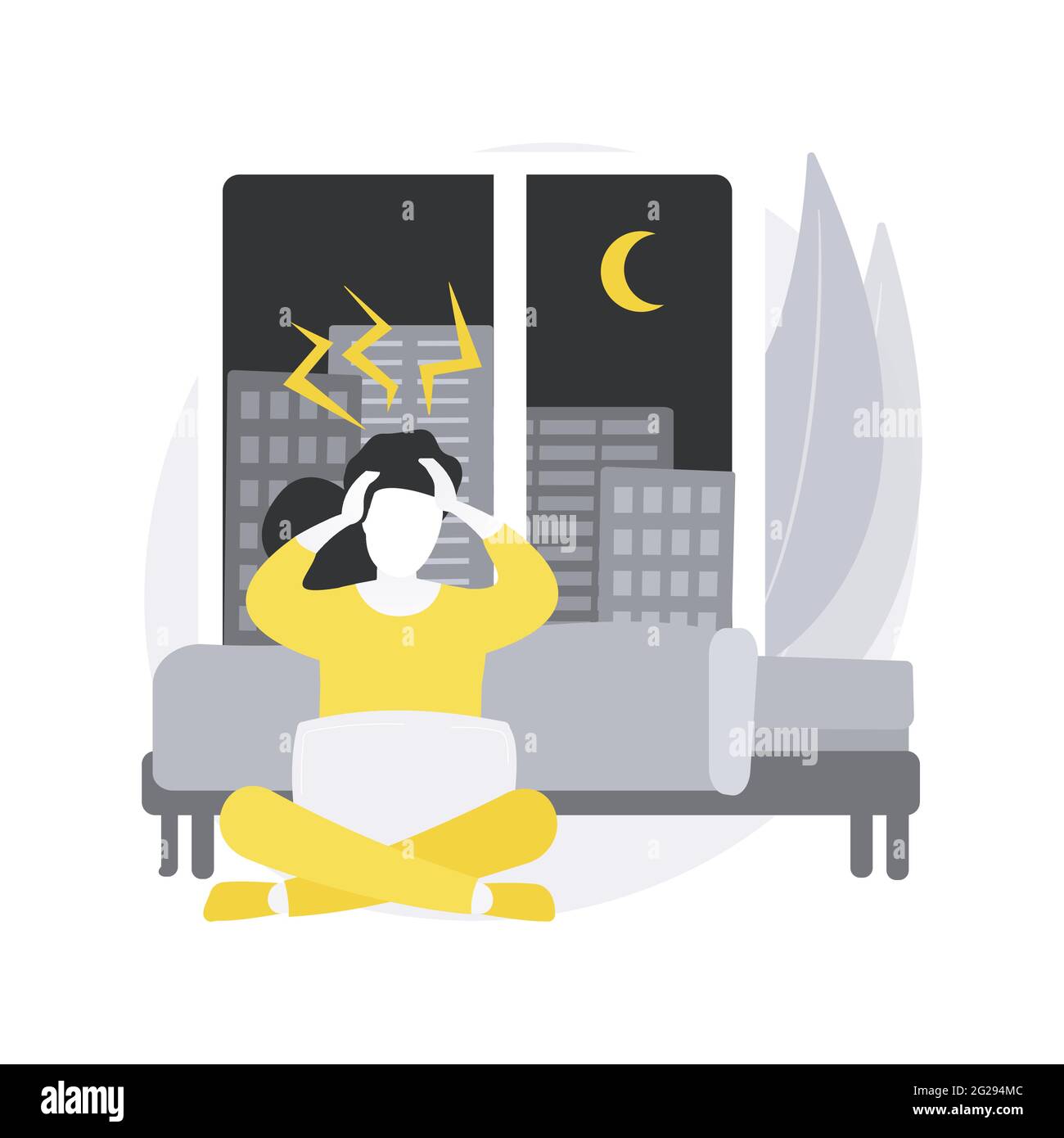 Sleep behavior disorder abstract concept vector illustration Stock ...