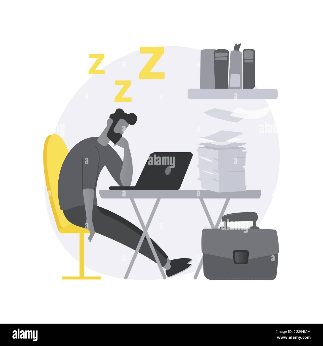 Sleep deprivation abstract concept vector illustration Stock Vector ...