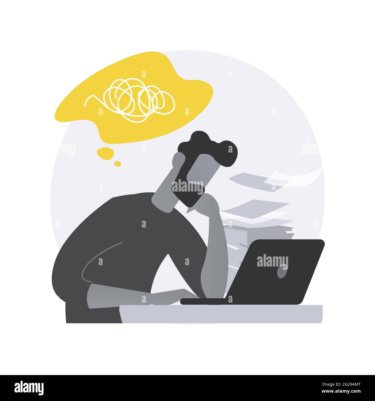 Emotional burnout abstract concept vector illustration Stock Vector ...