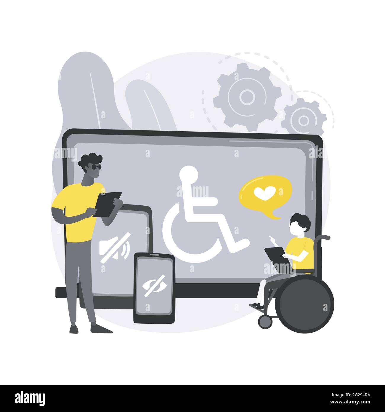 Electronic accessibility abstract concept vector illustration Stock ...