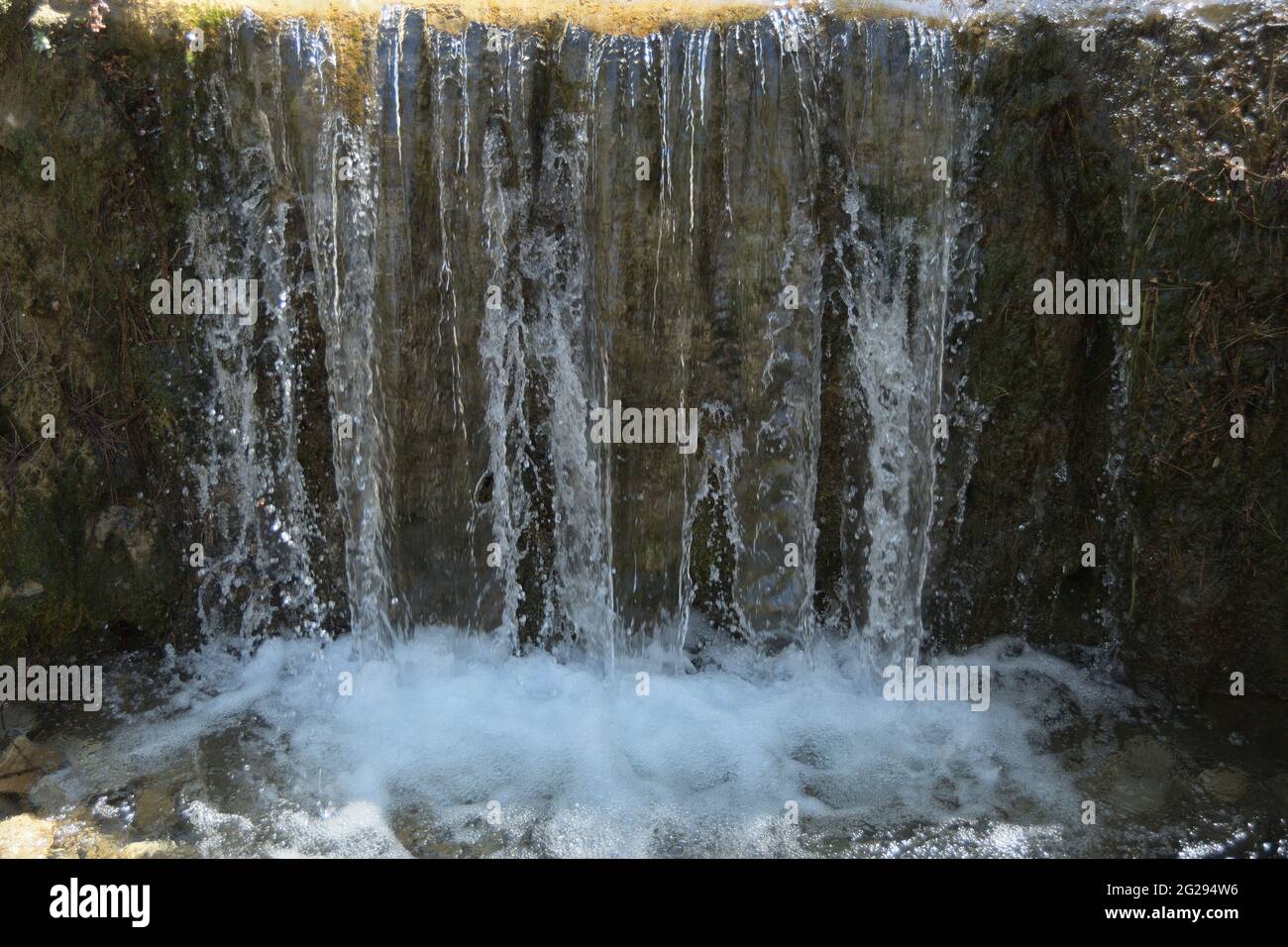 Water river running in little waterfall Stock Photo - Alamy