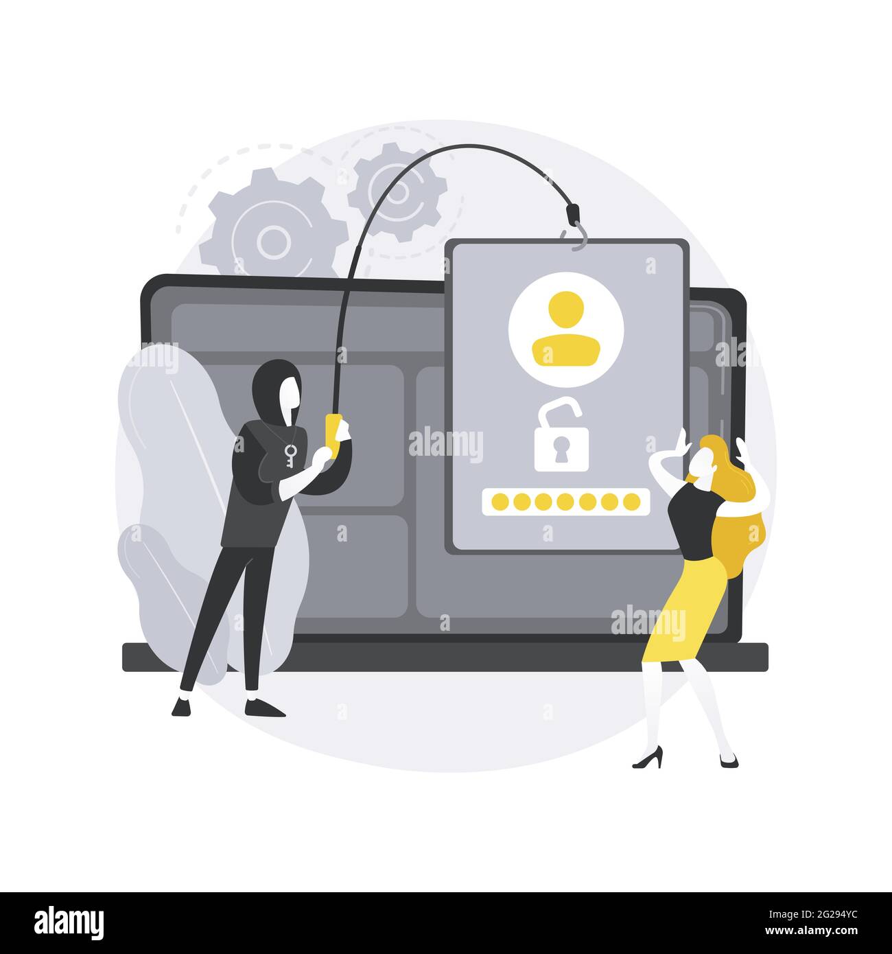 Data stealing malware abstract concept vector illustration Stock Vector ...