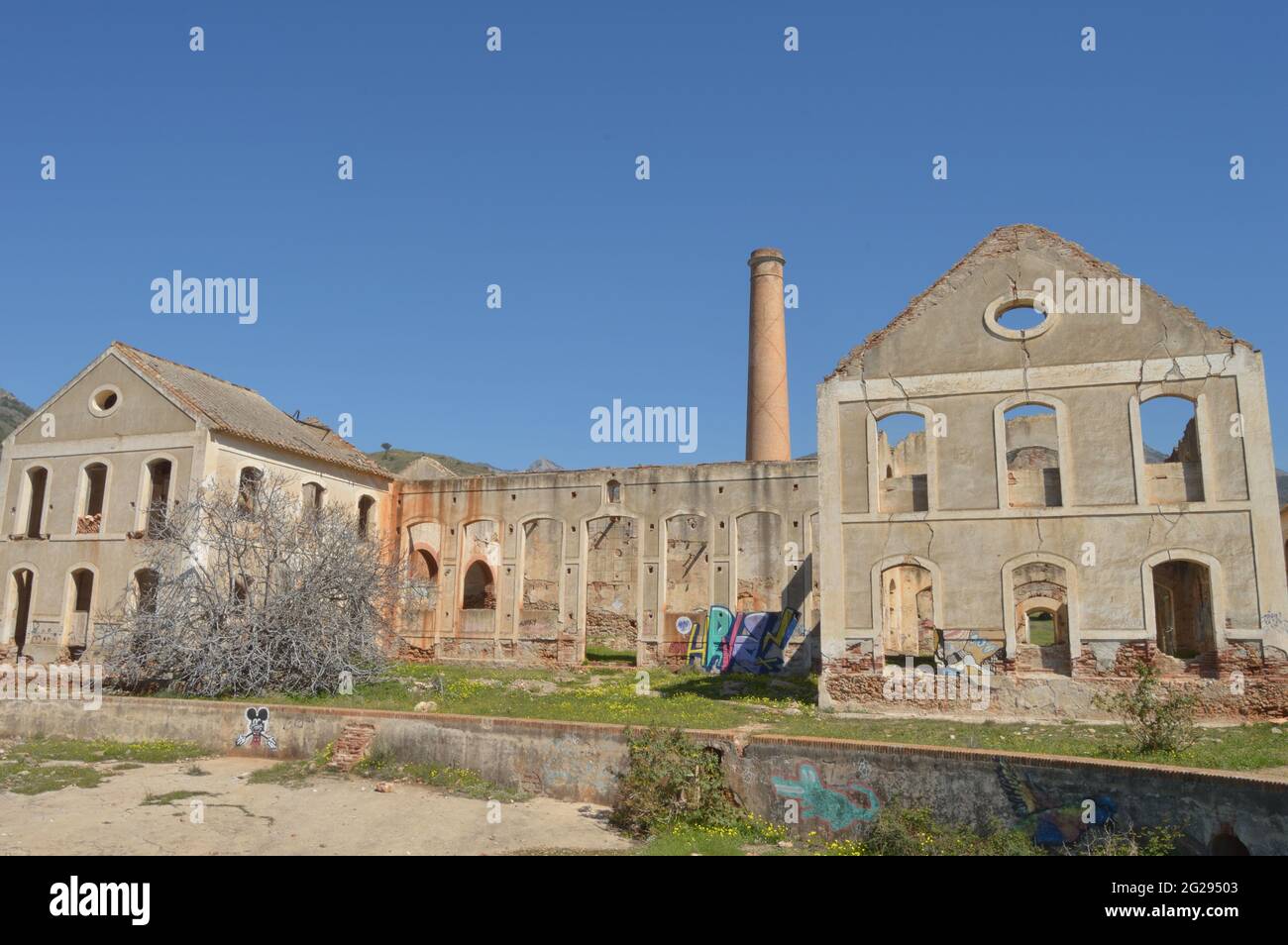 Colonial buildings of a abandoned sugar factory Stock Photo - Alamy