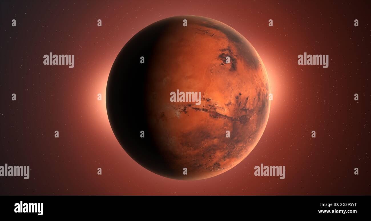 Mars planet rotating in the space Stock Photo - Alamy