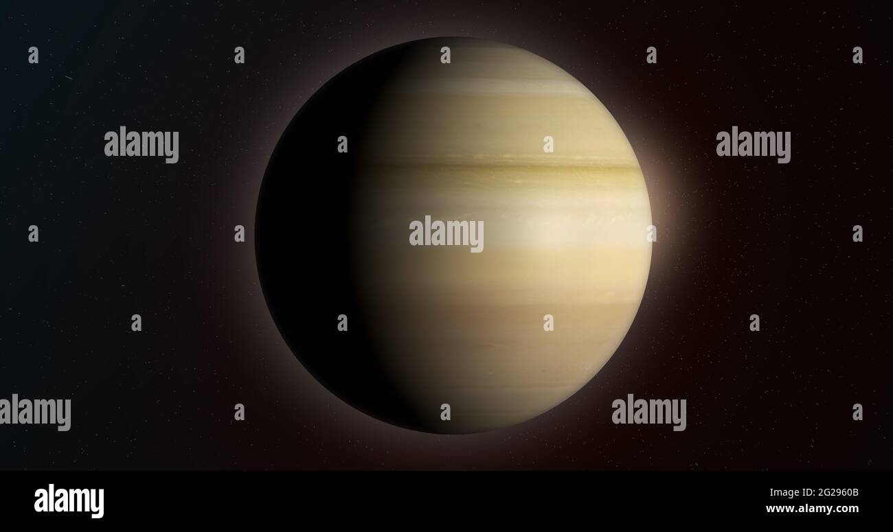 Saturn planet rotating in the outer space Stock Photo - Alamy