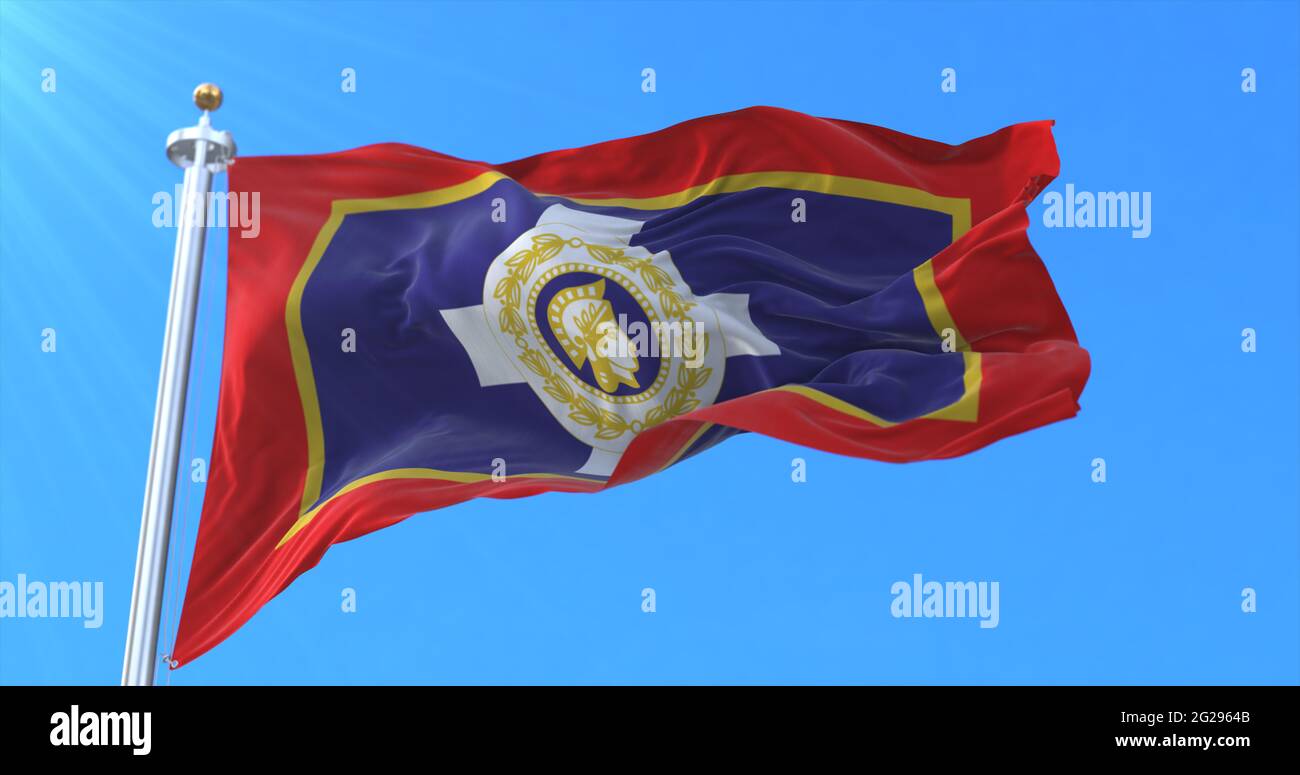 Flag of Athens, capital city of Greece. 3d rendering Stock Photo - Alamy