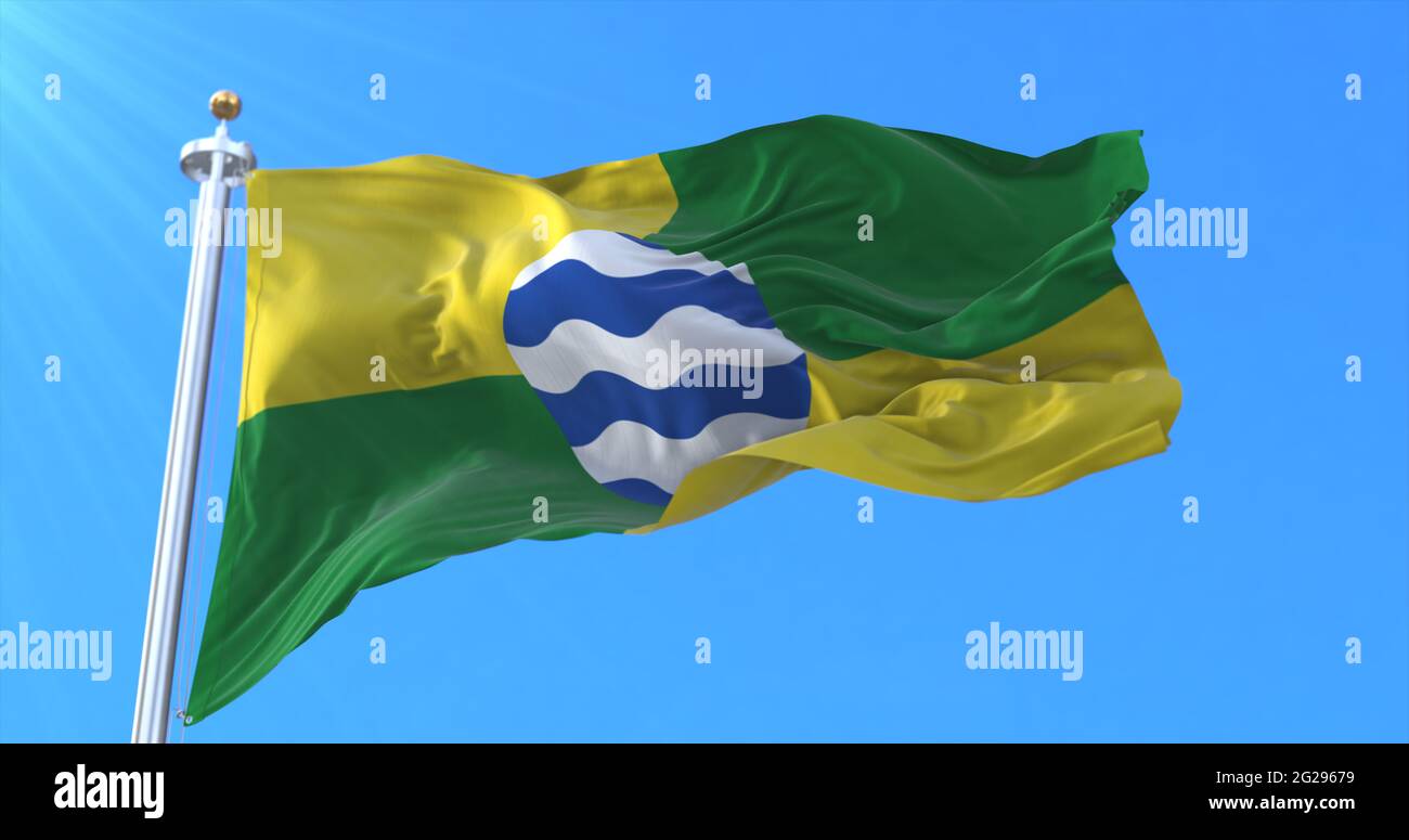 Flag of Nairobi, capital city of Kenya. 3d rendering Stock Photo - Alamy