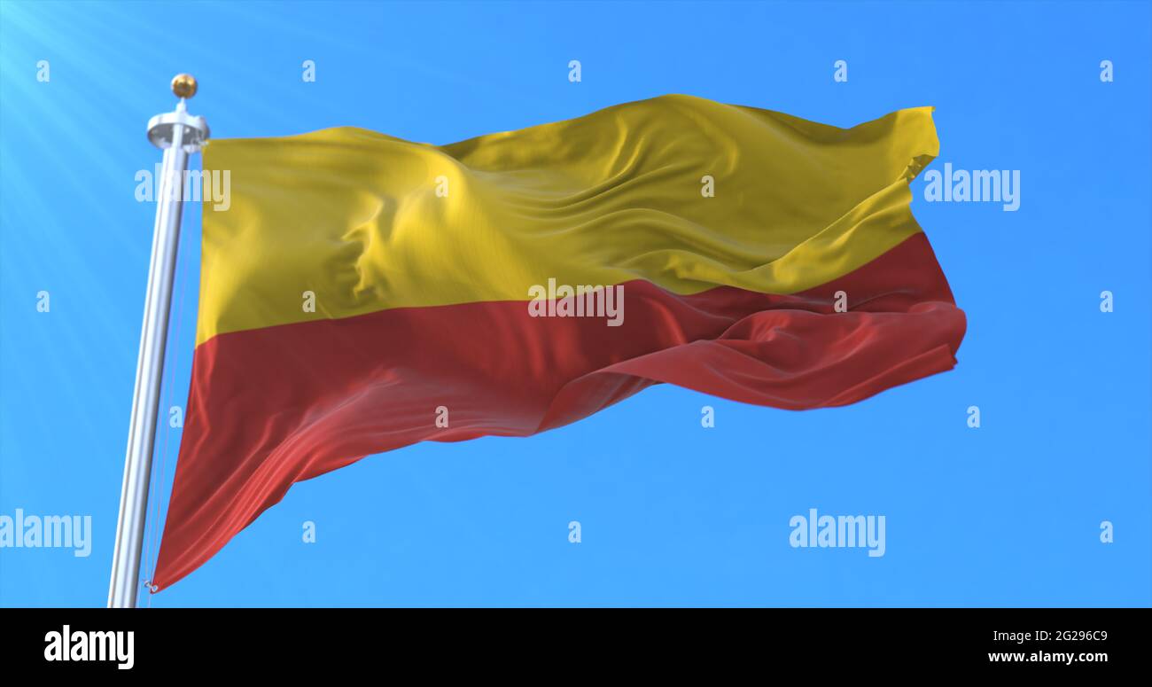 Flag of Warsaw, capital city of Poland, 3d rendering Stock Photo - Alamy