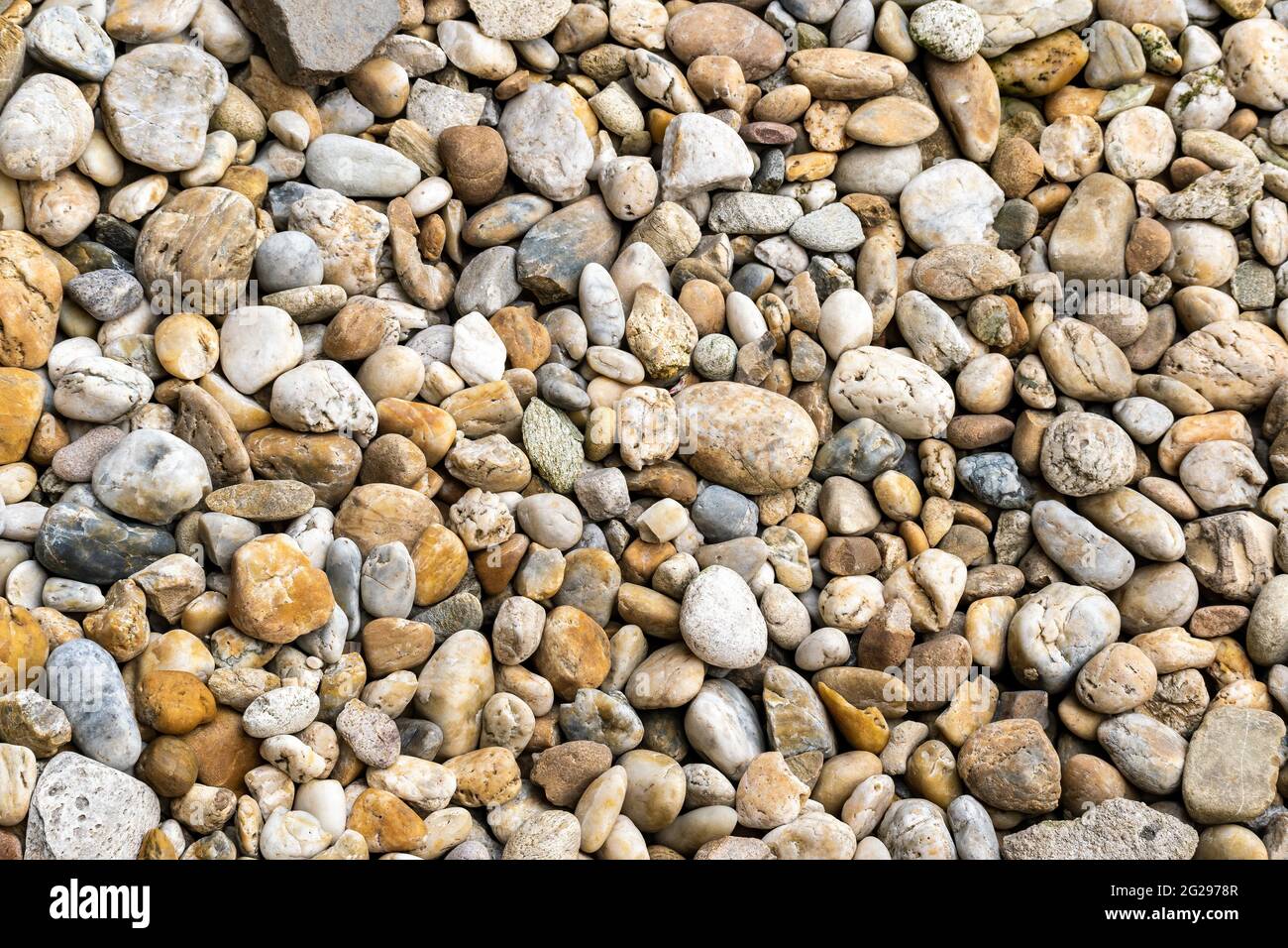 Gravel texture Flat stone of small stones irregularly arranged Stock ...
