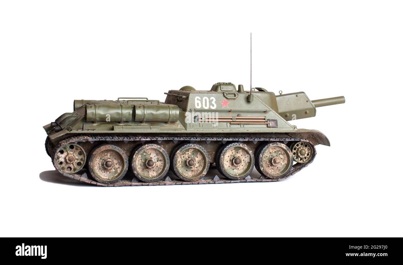 Old soviet tank model Cut Out Stock Images & Pictures - Alamy