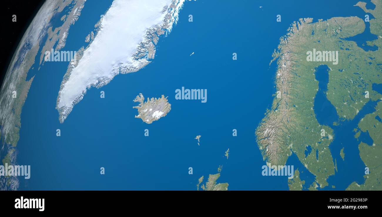 Map of iceland and greenland hi-res stock photography and images - Alamy