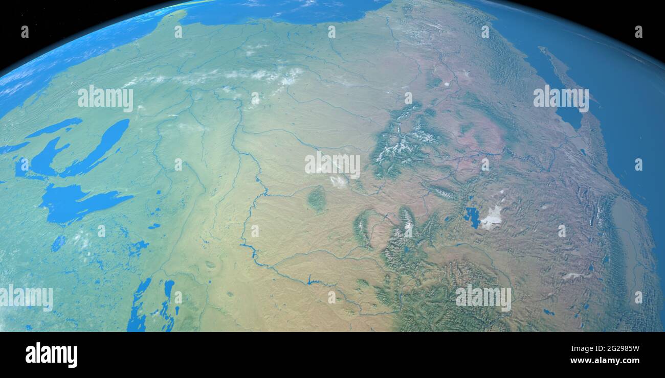Mississippi River in planet earth from outer space Stock Photo - Alamy
