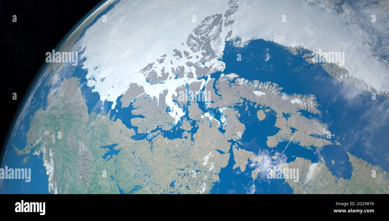 Globe view from north pole hi-res stock photography and images - Alamy