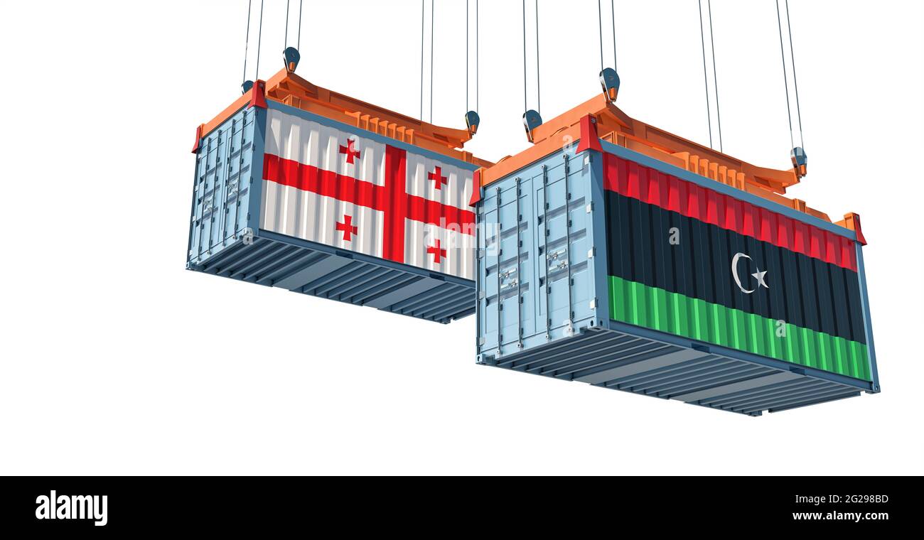 Shipping container georgia flag hi-res stock photography and images - Alamy