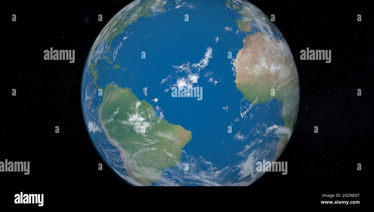 Atlantic ocean sea in planet earth from outer space Stock Photo - Alamy