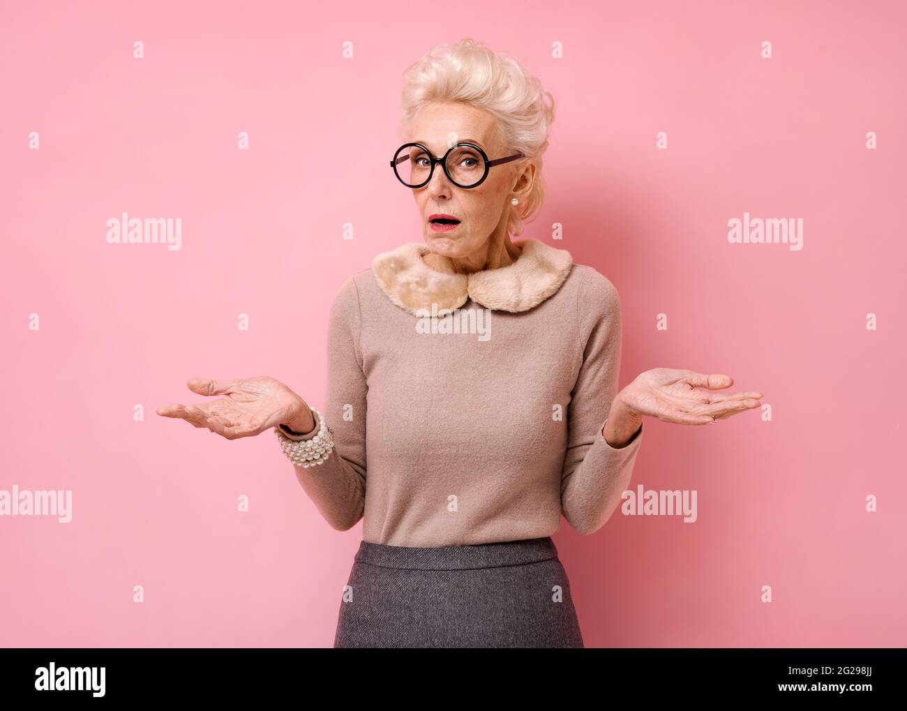 Old Grandma Spreads For Camera