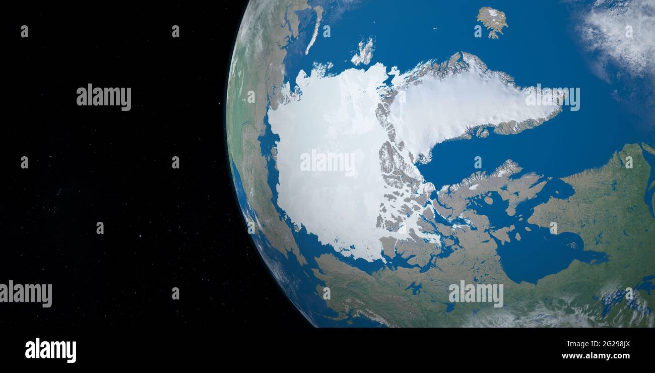 Globe view from north pole hi-res stock photography and images - Alamy