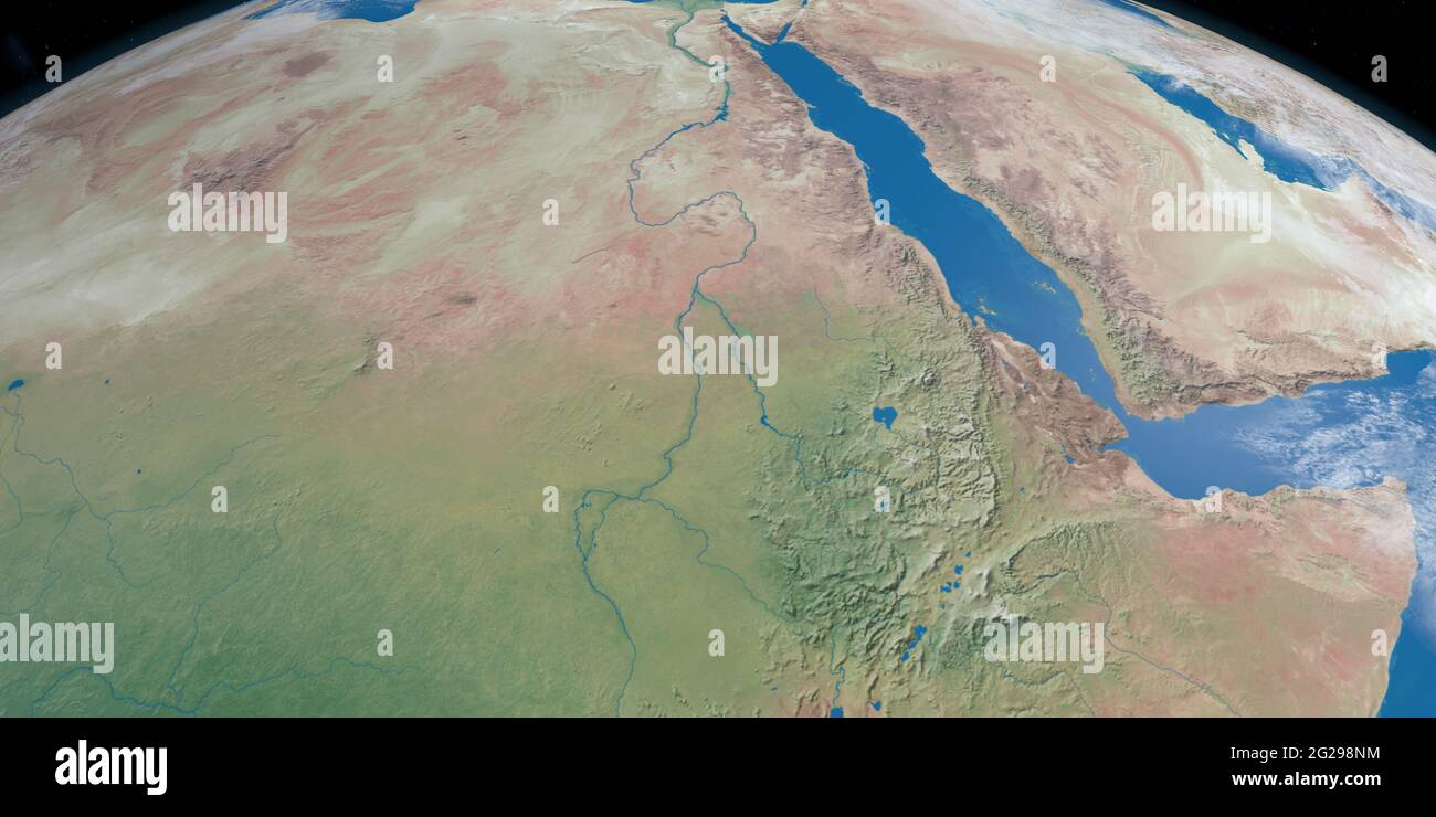 Nile river satellite hi-res stock photography and images - Alamy