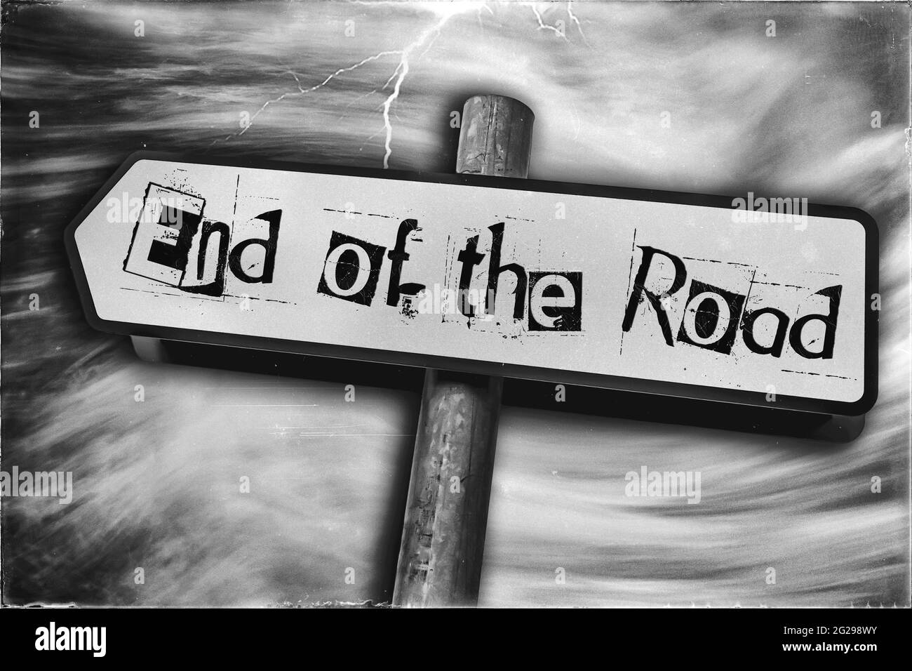 This end up sign Black and White Stock Photos & Images - Alamy