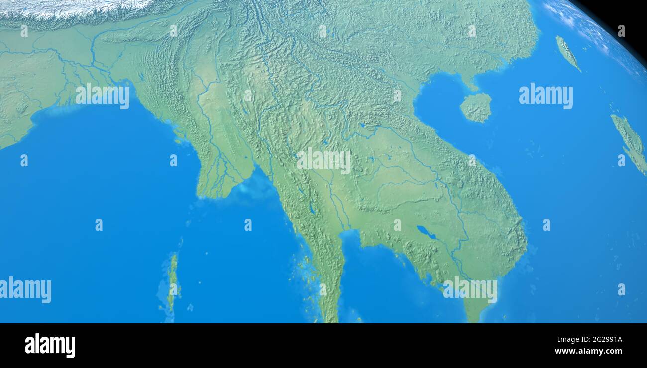 Map mekong river hi-res stock photography and images - Alamy