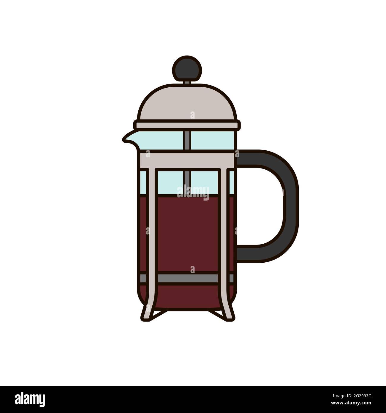 French press coffee in Stock Vector Images - Alamy
