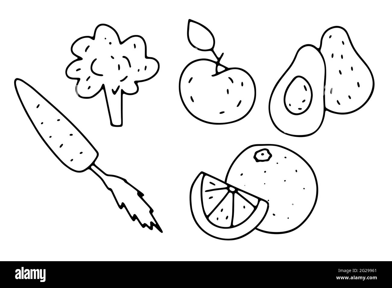 Orange broccoli Black and White Stock Photos & Images - Alamy