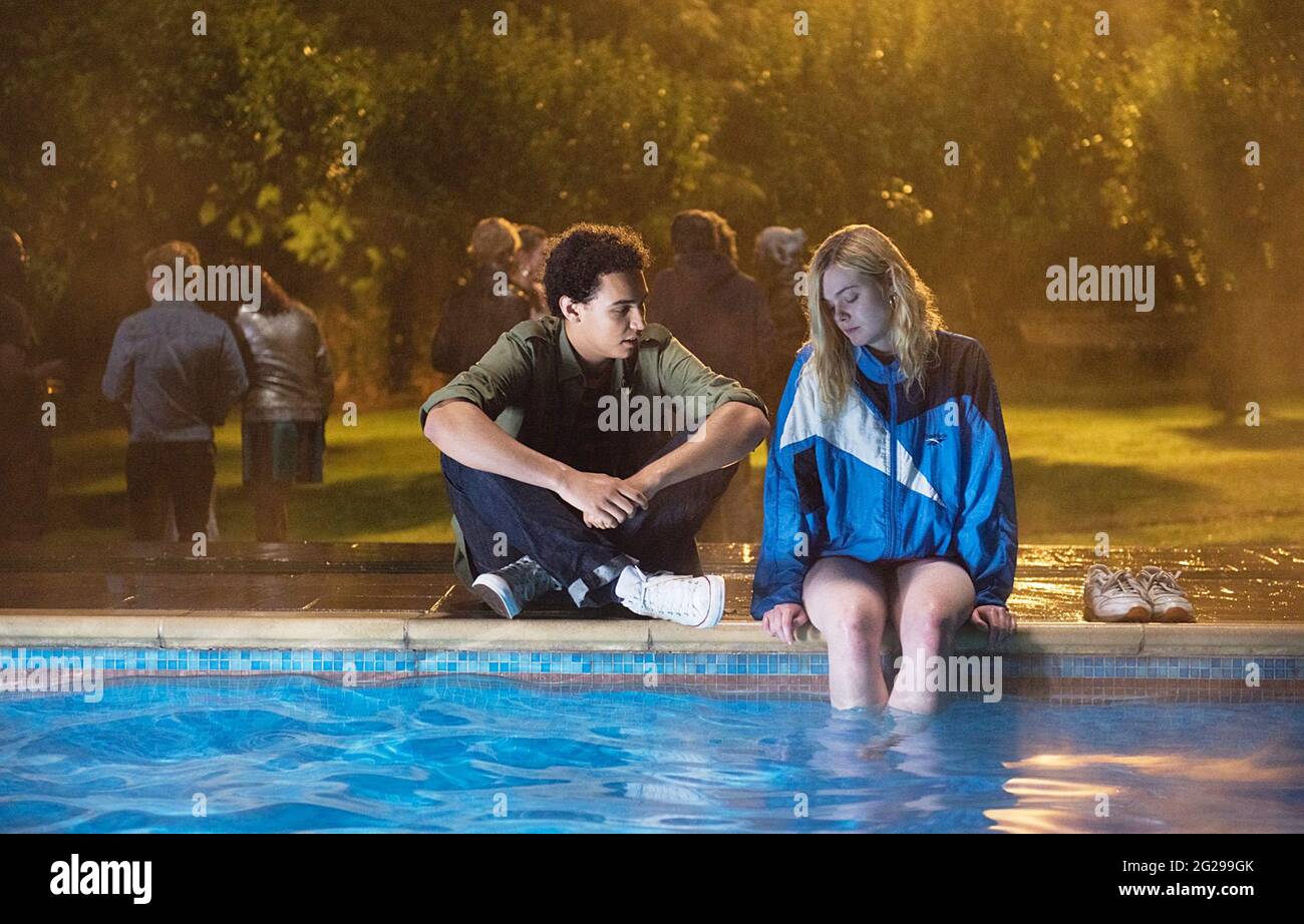 USA. Elle Fanning and Archie Madekwe in a scene from the ©Bleecker ...