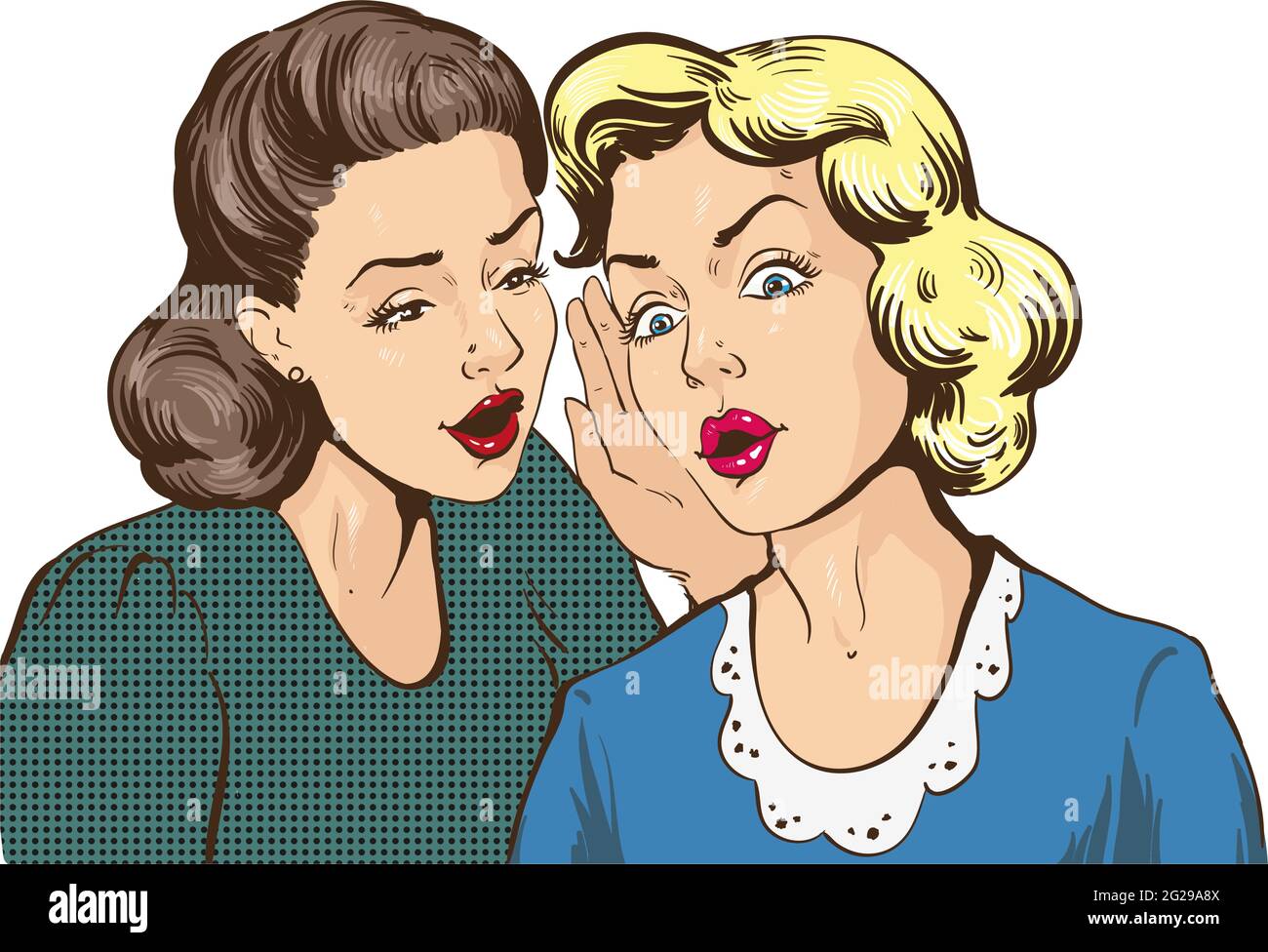 Art girl whispering hi-res stock photography and images - Alamy