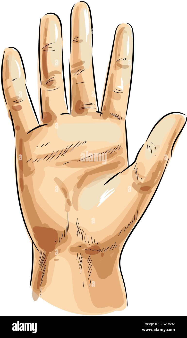 Vector hand palm pop art icon isolated on white Stock Vector Image ...