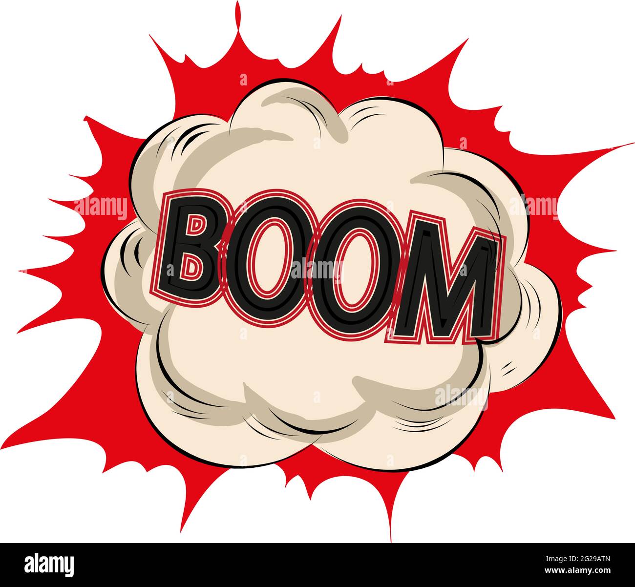 Boom speech bubble cartoon vector balloon on white Stock Vector Image ...