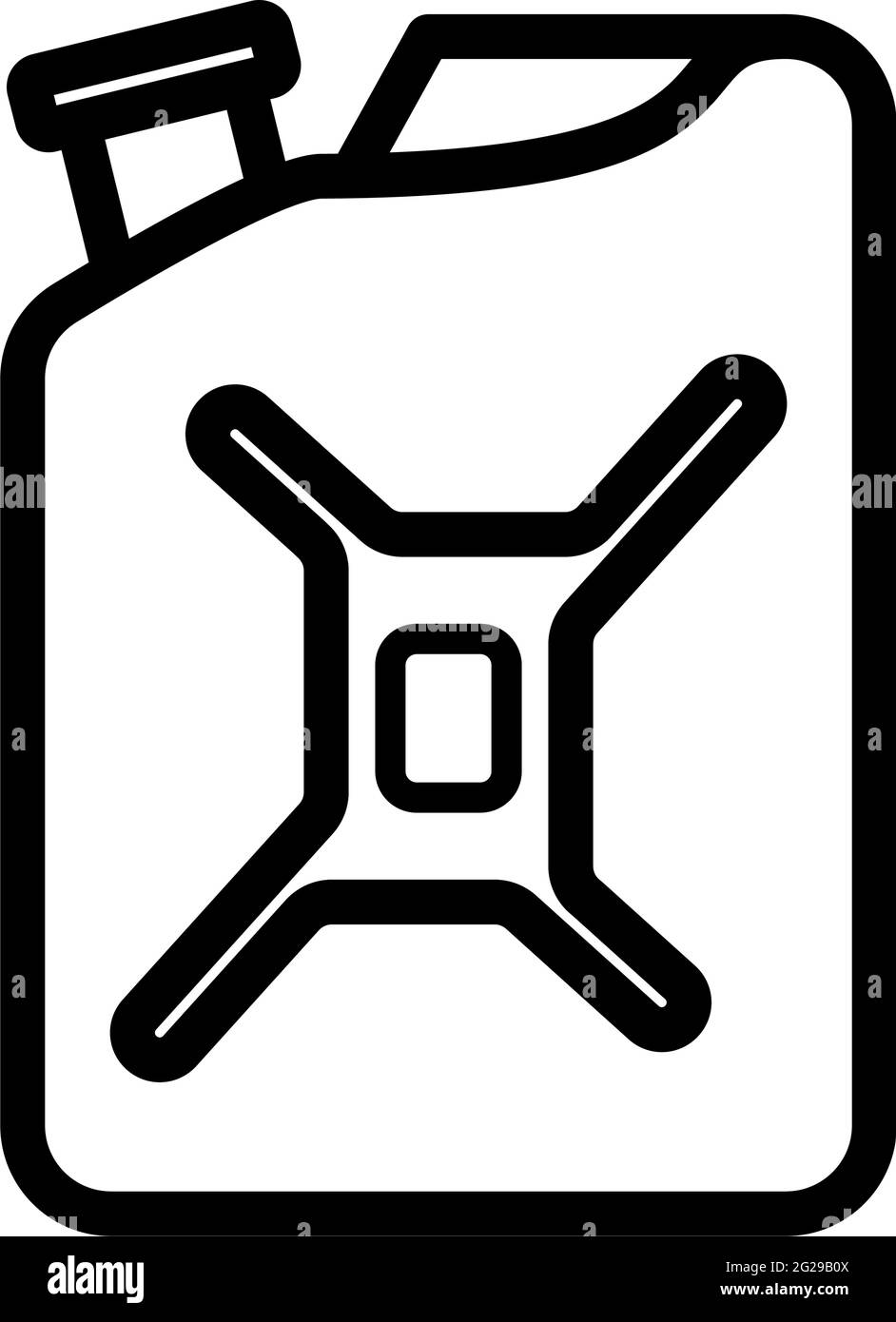 Fuel Canister Icon. Bold outline design with editable stroke width ...