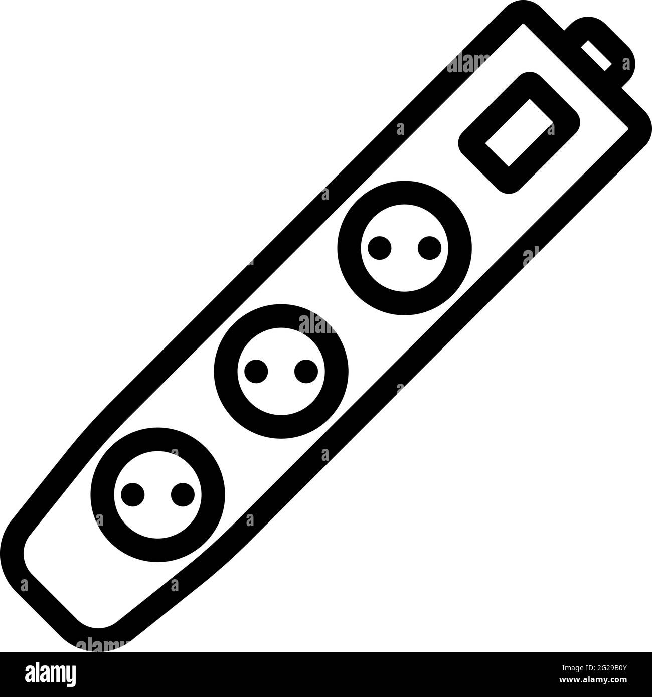 Electric Extension Icon. Bold outline design with editable stroke width ...