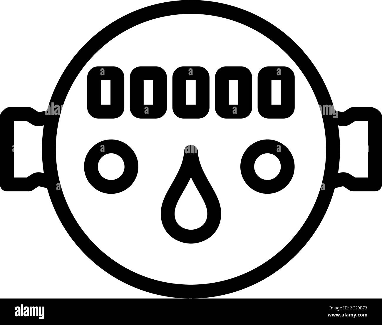 Water Meter Icon Water Meter Icon In Flat Style Royalty Free Vector