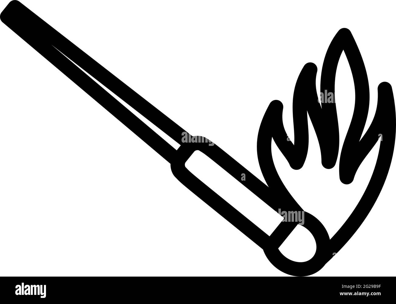 Matchstick burning dark background Black and White Stock Photos ...