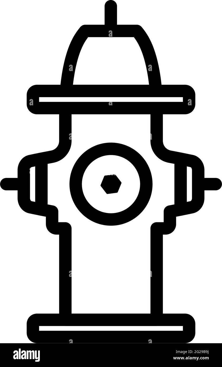 Fire Hydrant Icon. Bold outline design with editable stroke width ...