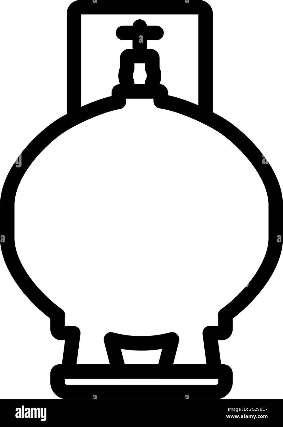 Gas Cylinder Icon. Bold outline design with editable stroke width ...