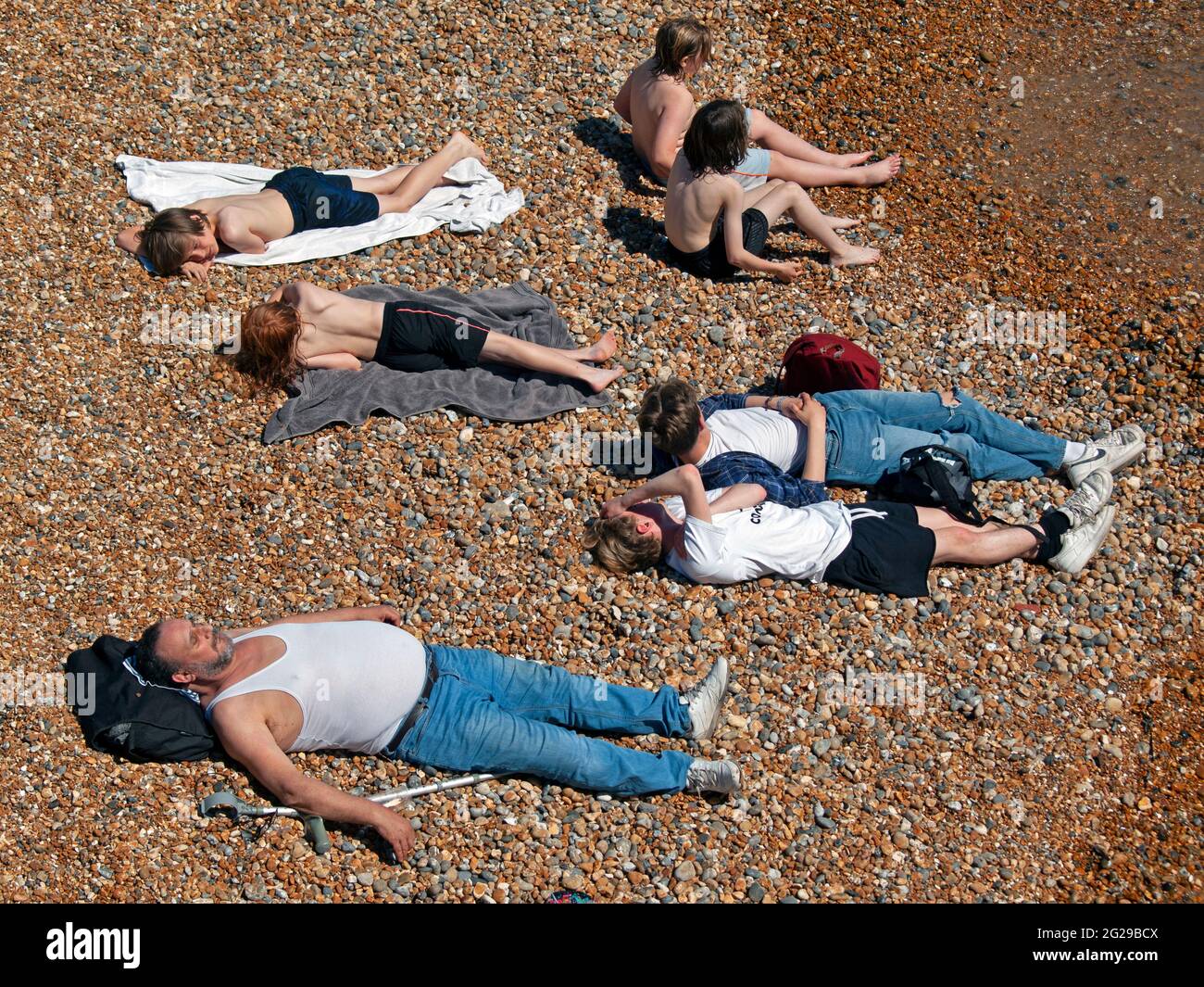 Sunbathers Brighton Hi Res Stock Photography And Images Alamy