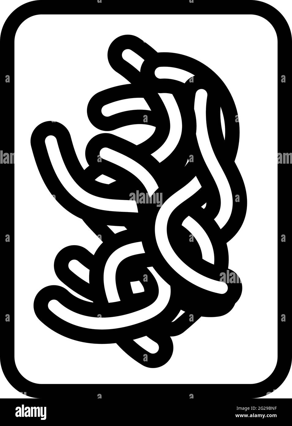 Icon Of Worm Container. Bold outline design with editable stroke width ...