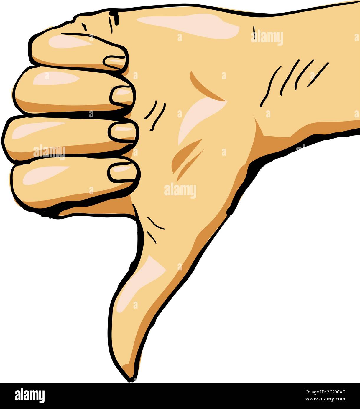 Thumbs down icon vector dislike hand cartoon Stock Vector Image & Art ...