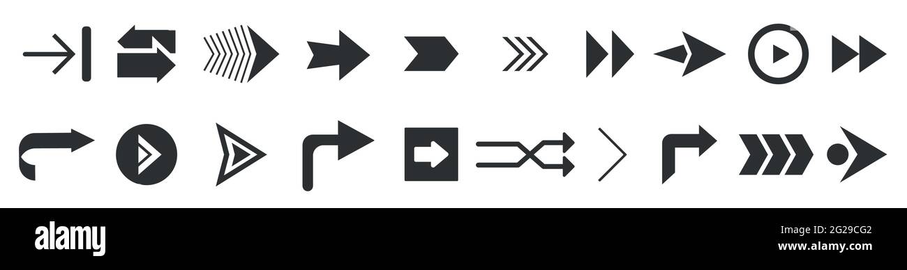 Web Arrows set icons. Arrow icon. Arrow vector collection. Modern ...