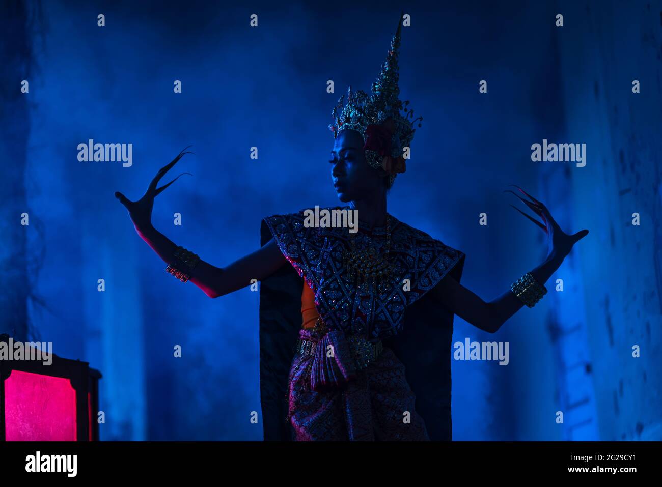 Thai ghost in traditional costume that appear in History, Portrait of ...
