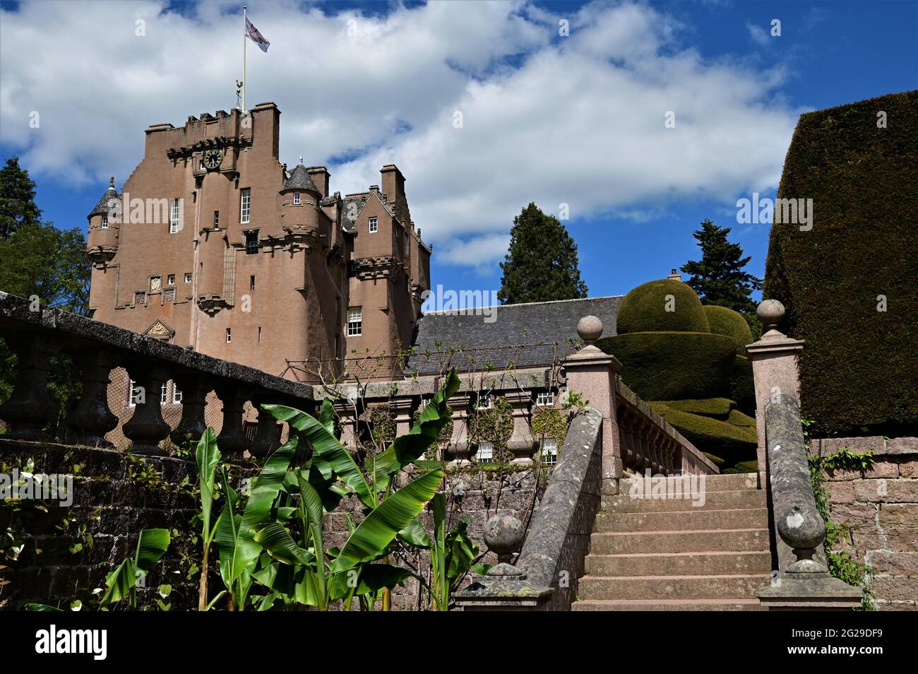 An exterior view of the historic Crathes castle building in the Royal ...