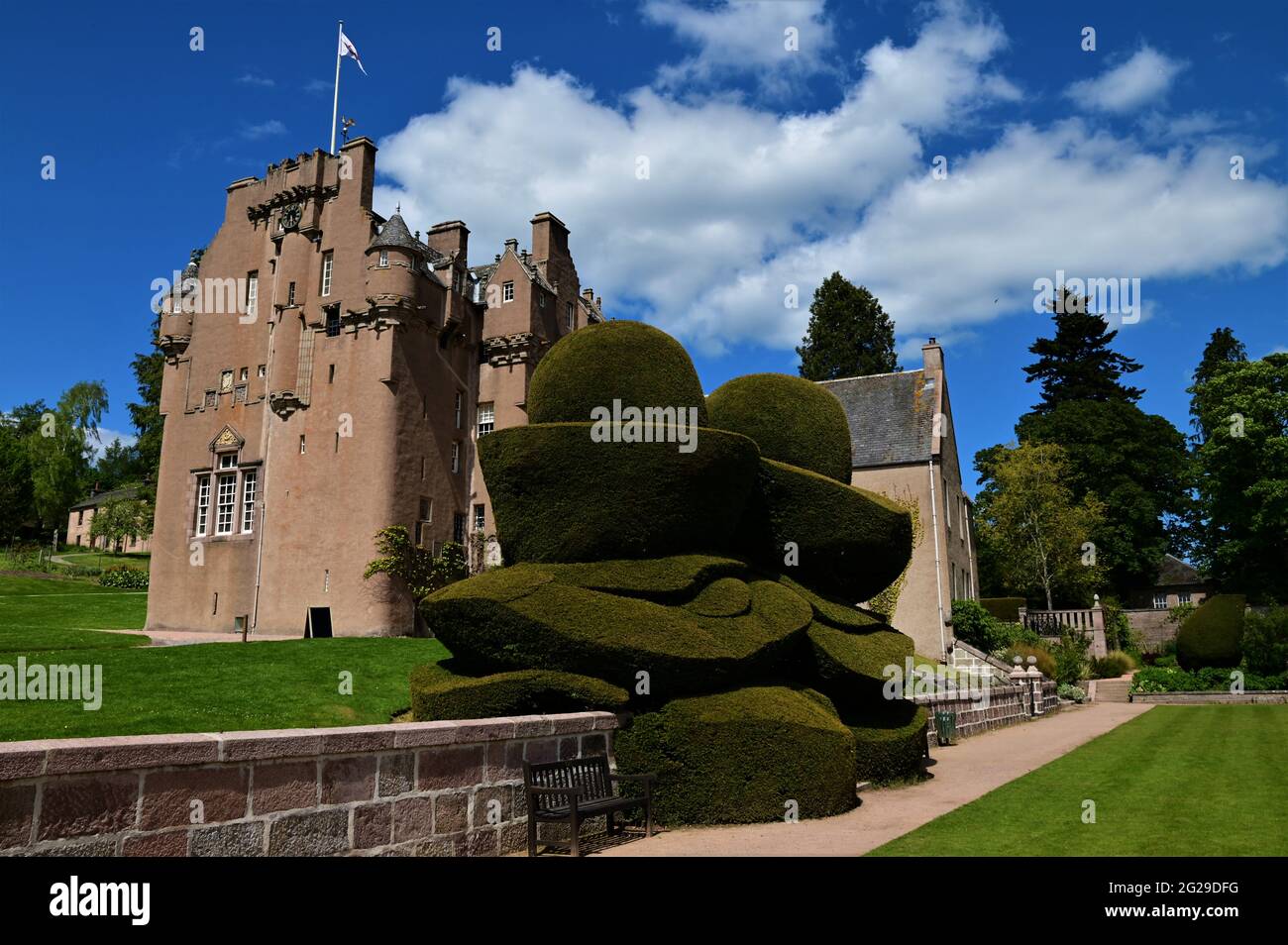 An exterior view of the historic Crathes castle building in the Royal ...