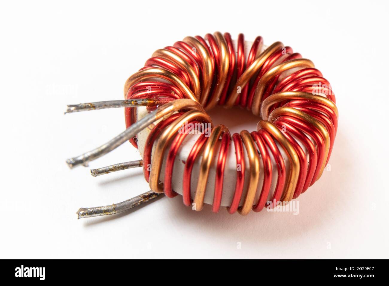 Closeup shot of variable power inductor isolated on white Stock Photo ...