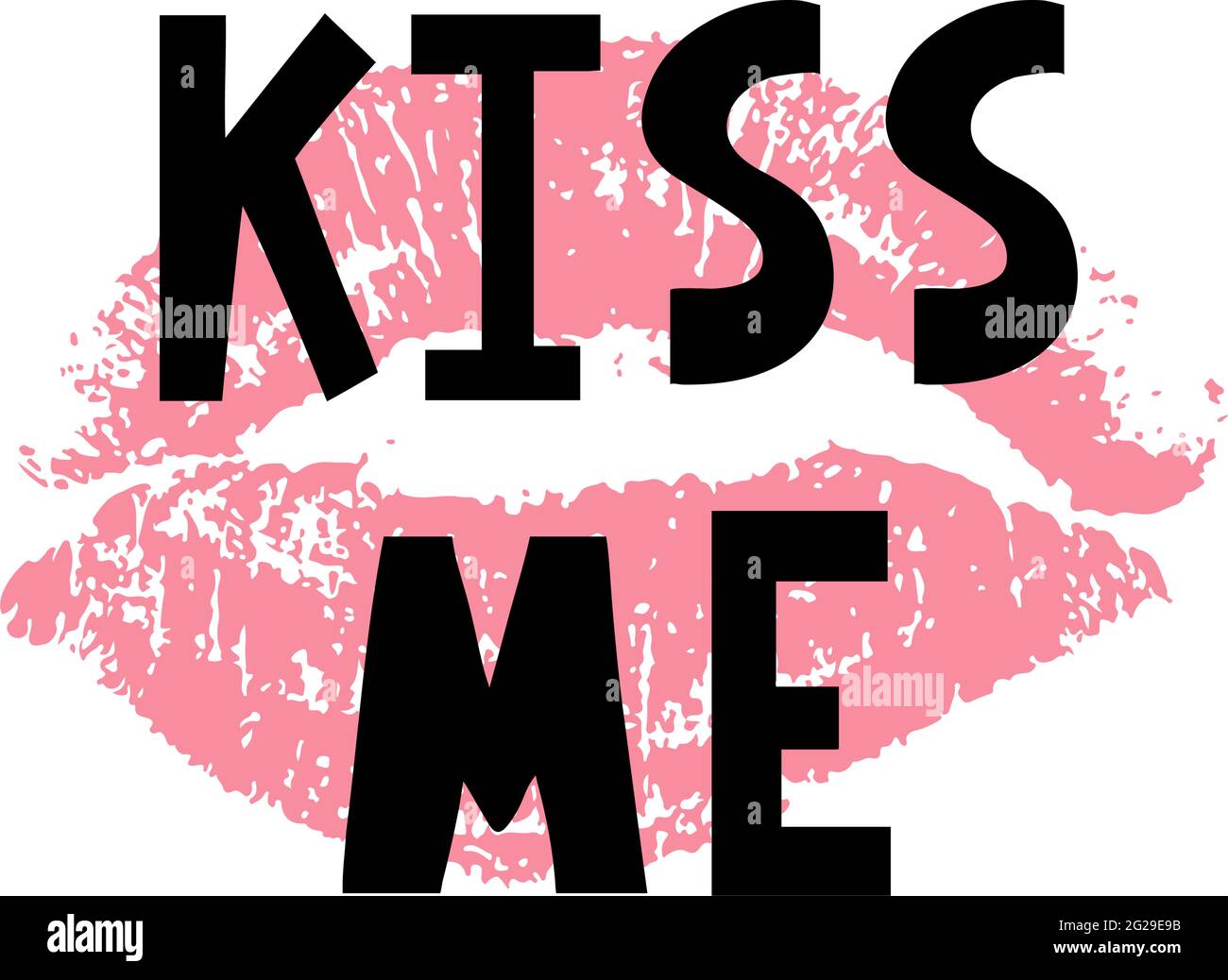 kiss me hand lettering scalable and editable vector Stock Vector Image ...