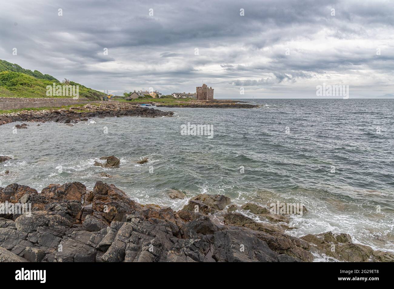 Portencross, Scotland, UK - June 07, 2021: Portencross Bay looking over ...