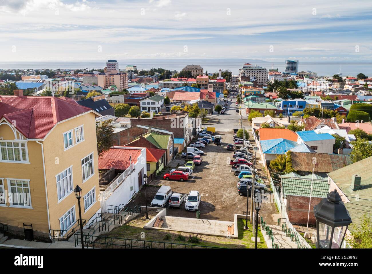 Aerial view of Punta Arenas, Chile Stock Photo - Alamy