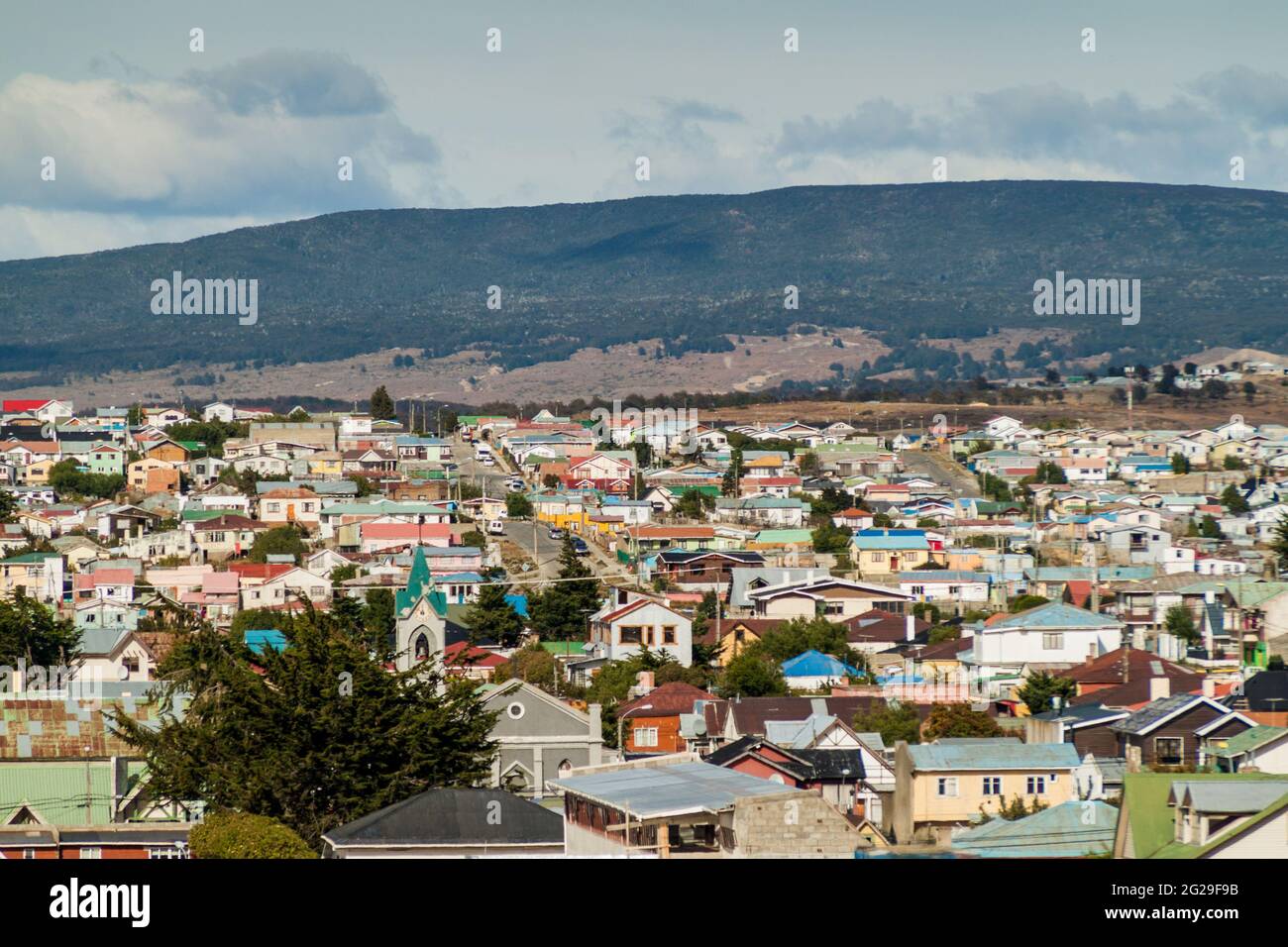 Aerial view of Punta Arenas, Chile Stock Photo - Alamy