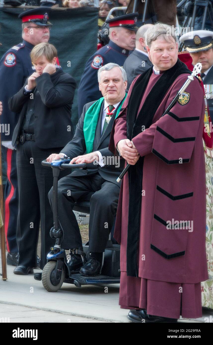 David Onley, Lieutenant Governor of Ontario in his way out during the ...