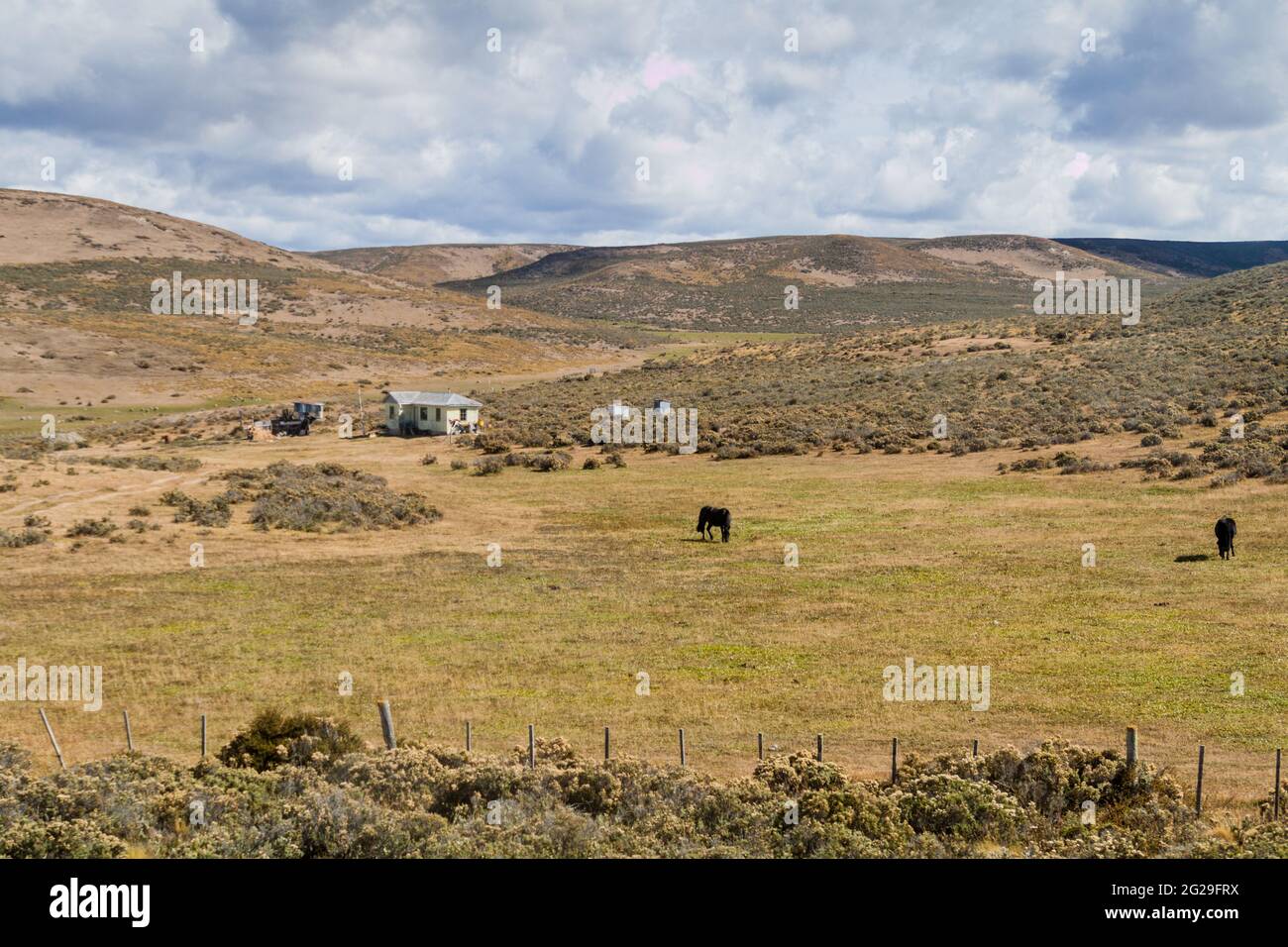Countryside of Tierra del Fuego island, Chile Stock Photo - Alamy
